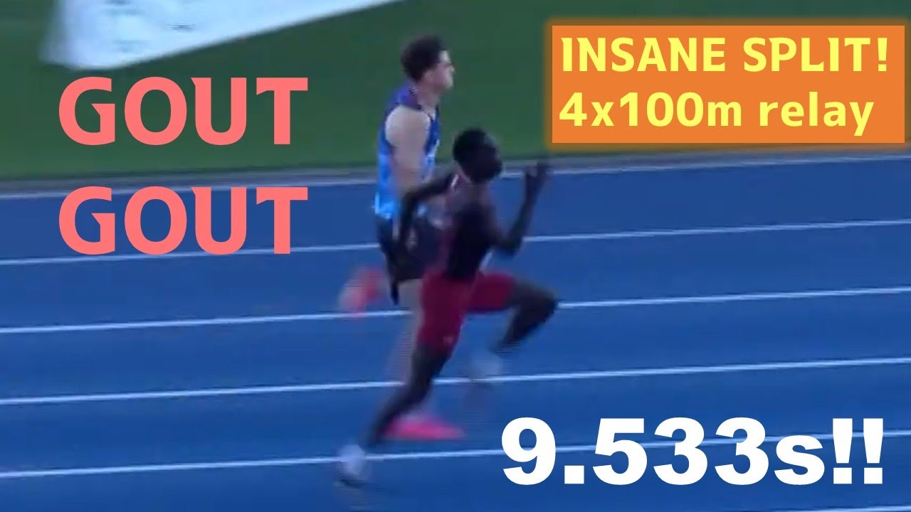 Gout Gout drops insane 9.533s 100m split 4x100m relay 2024 Aus All ...