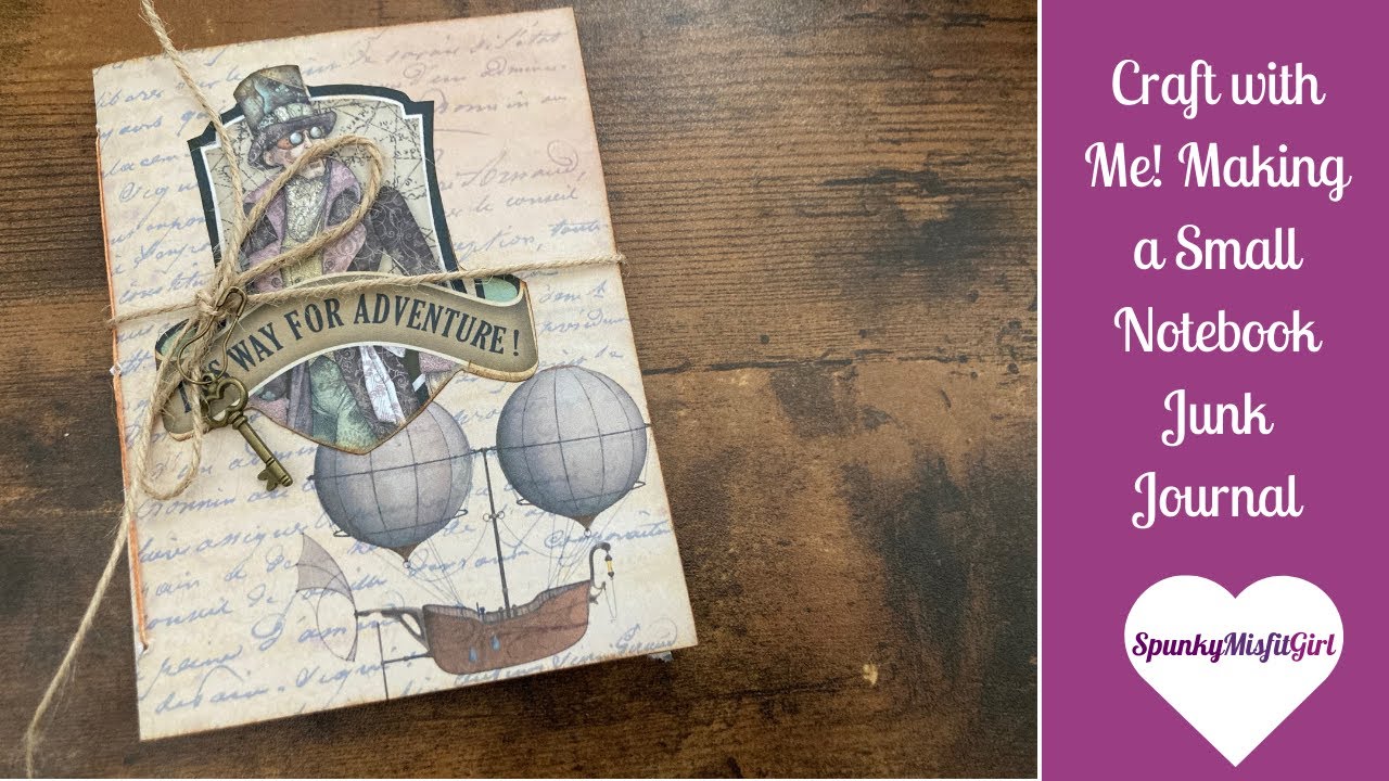Craft with Me! Quick & Easy Small Notebook - Spunky Misfit Girl - YouTube