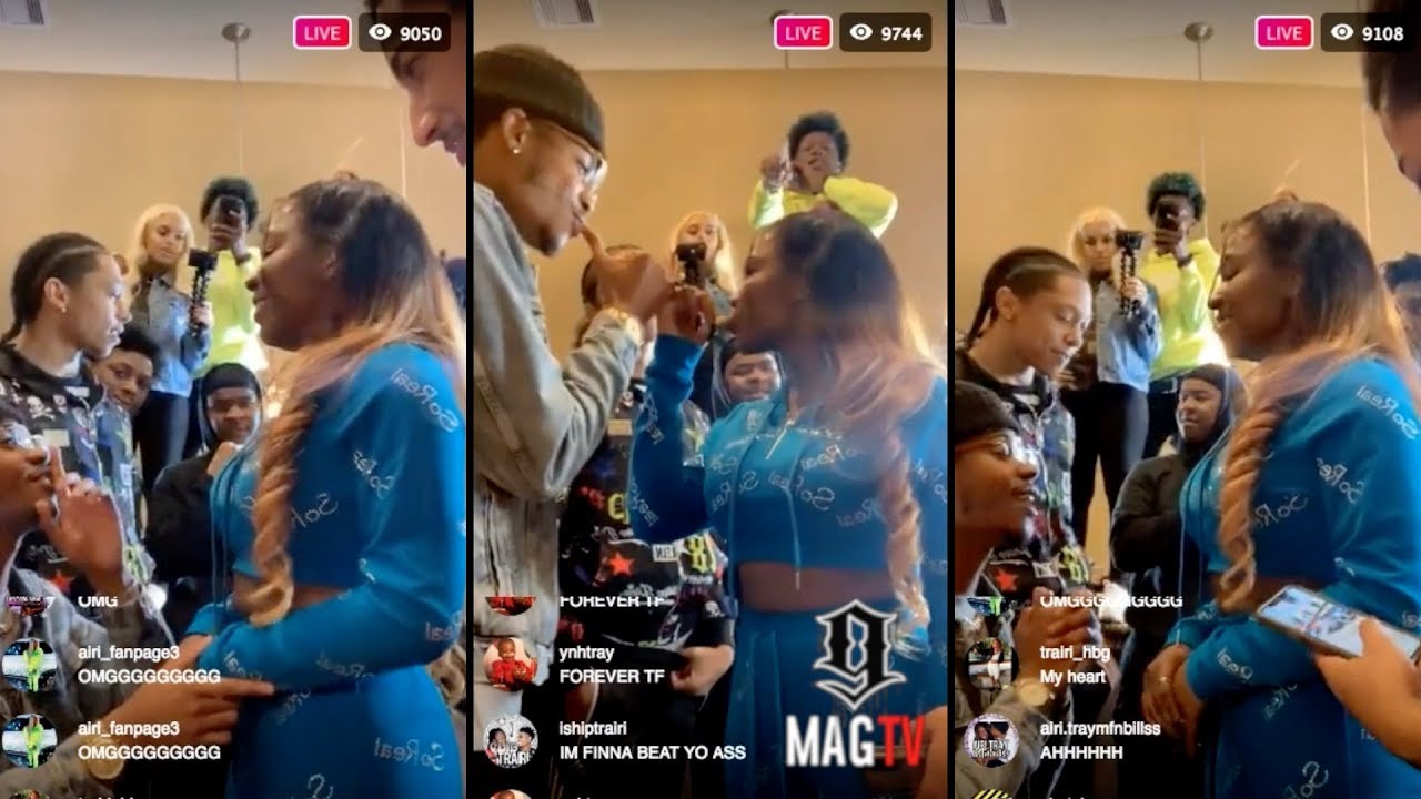 Tray Bills Proposes To Airionna On Live! 😍💍 - YouTube