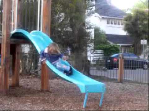 falling down the slide - YouTube
