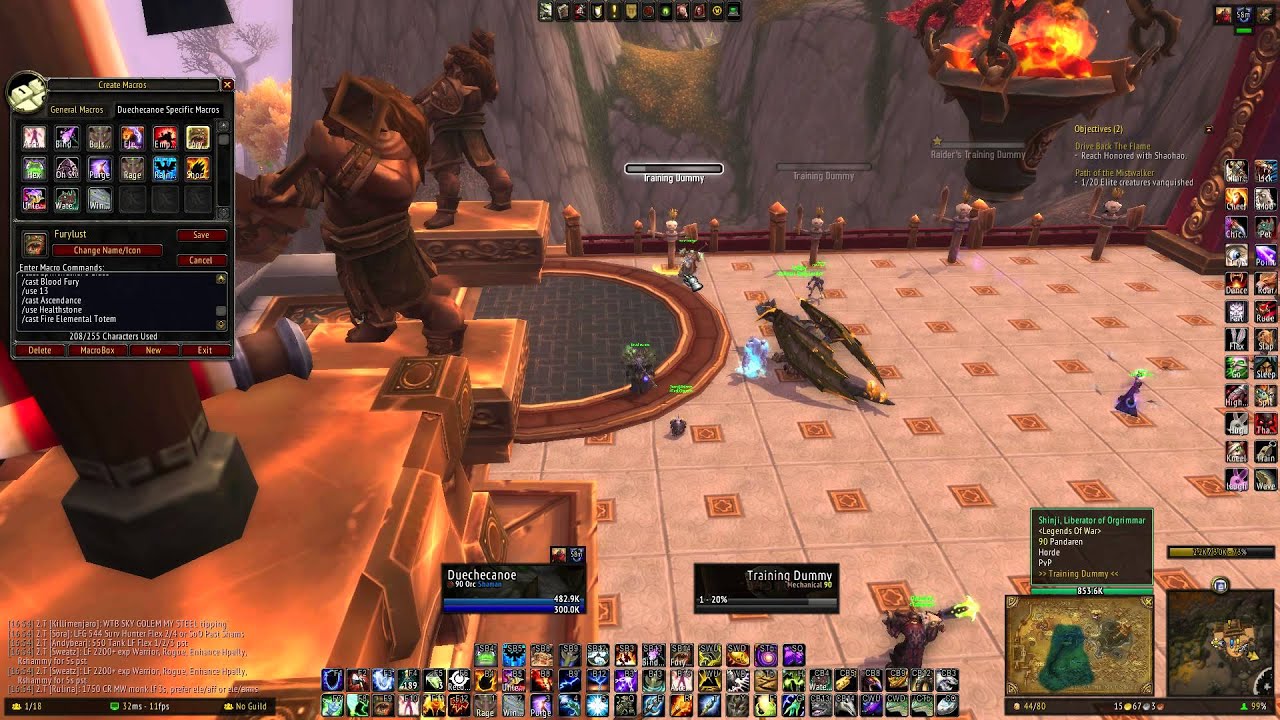 Wow 5.4 Elemental Shaman 1-Shot Macro - YouTube