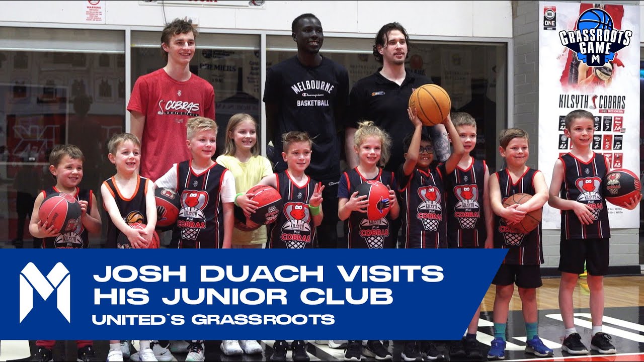 Josh Duach visits his junior club of Kilsyth - YouTube