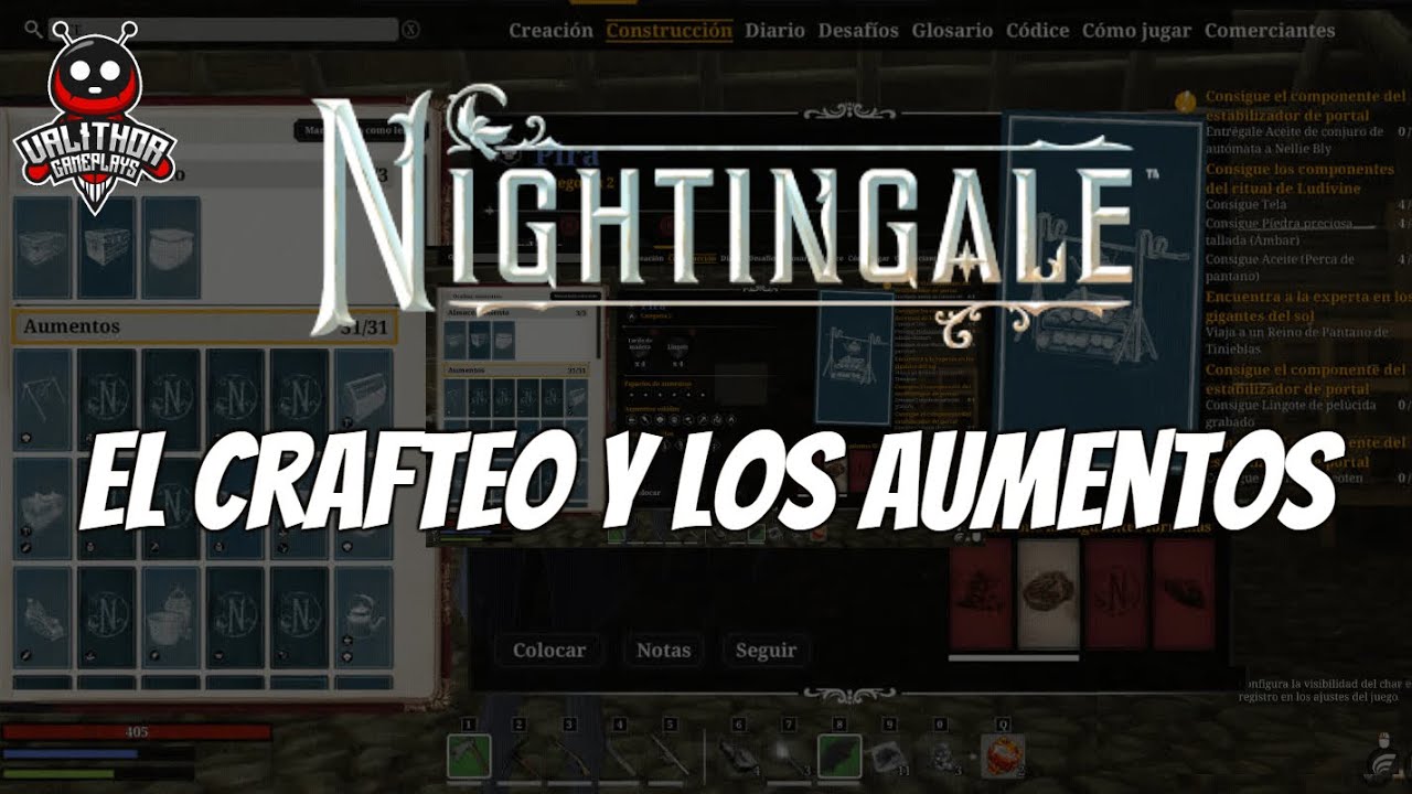 NIGHTINGALE. CRAFTEO Y AUMENTOS EXPLICADOS - YouTube