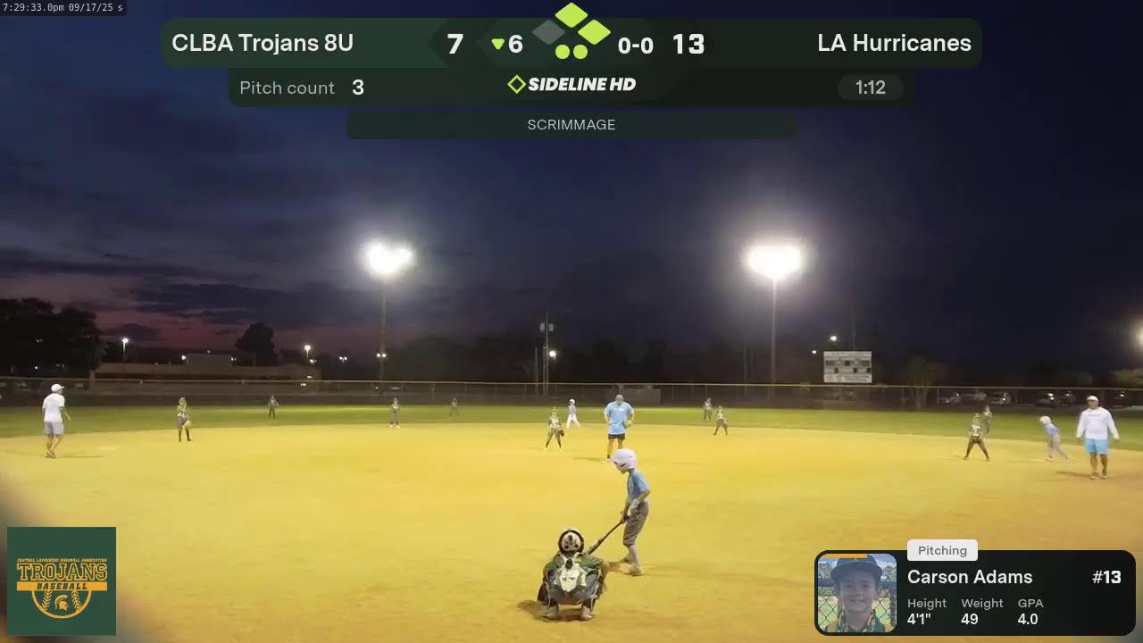 CLBA Trojans 8U @ LA Hurricanes (2025.09.17) - YouTube