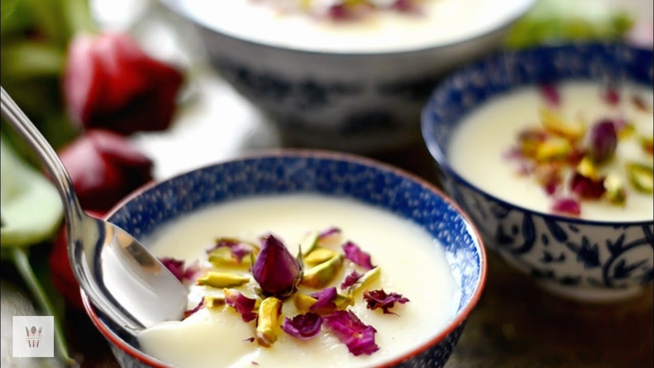 How To Make Persian Fereni (Rice Puddnig) - YouTube