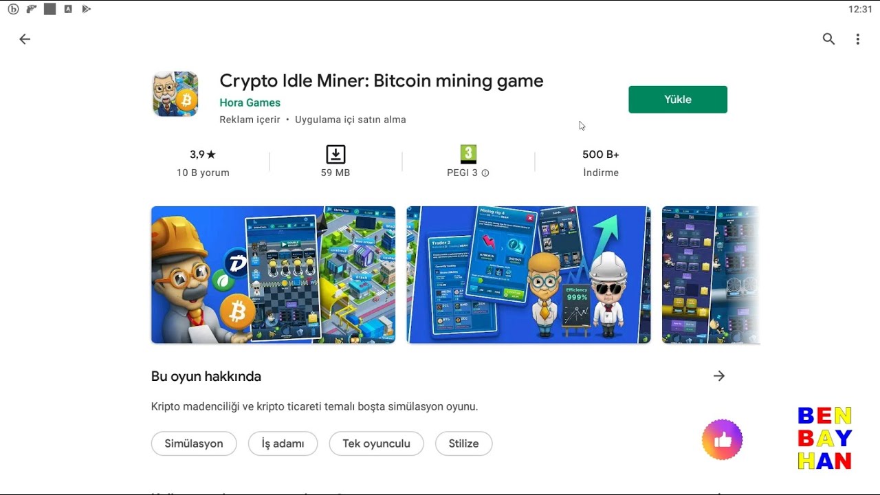 Crypto Idle Miner: Bitcoin Mining Game / BENBAYHAN - YouTube