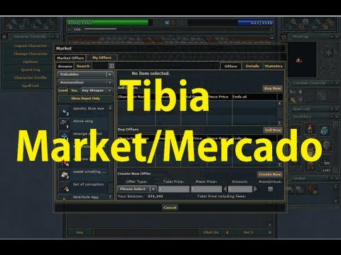 Tutorial del market de Tibia en espanol - YouTube