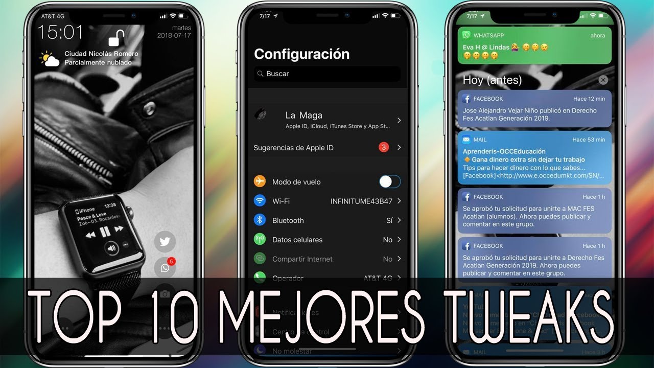 TOP 10 MEJORES TWEAKS PARA IOS 11.3.1 - 11.2 - YouTube
