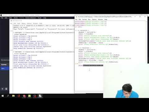Belajar if Elif else Total Harga Dengan Memakai Aplikasi PYTHON!!! - YouTube