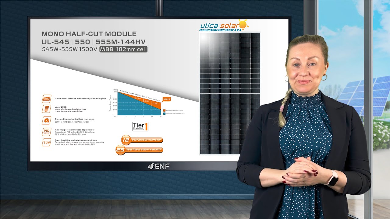 Ulica Solar - UL-545-555M-144HV Solar Module Series - YouTube