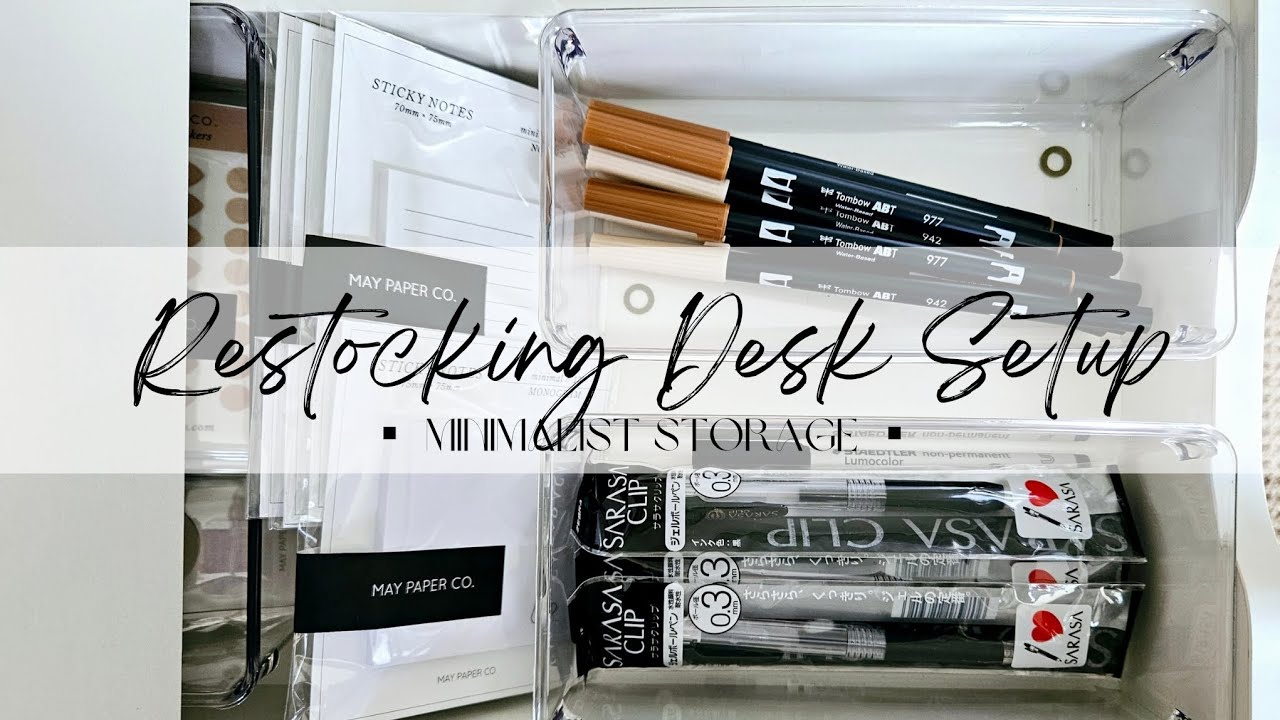Restocking Desk Setup | Minimalist Storage - YouTube