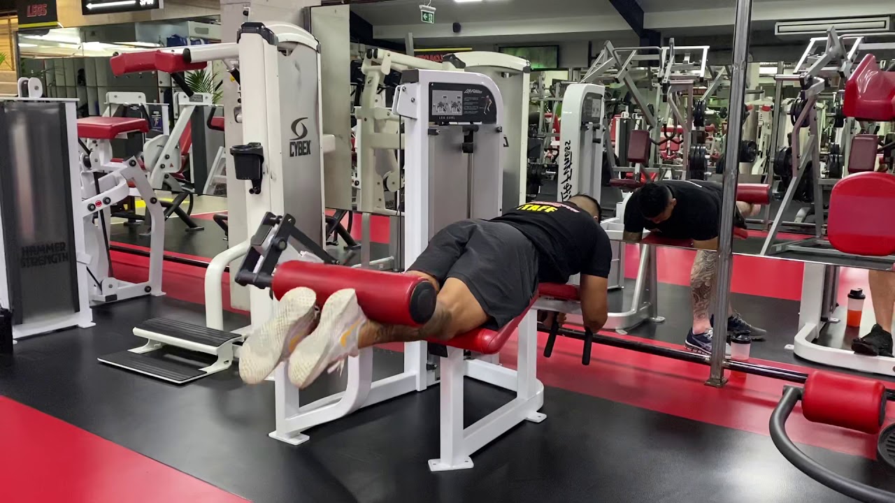 LOWERBODY - LYING HAMSTRING CURLS (FEET TOGETHER, TOES POINTED) - YouTube