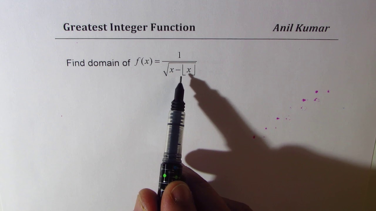 Domain for Greatest Integer Floor Composite Functions Challenge - YouTube