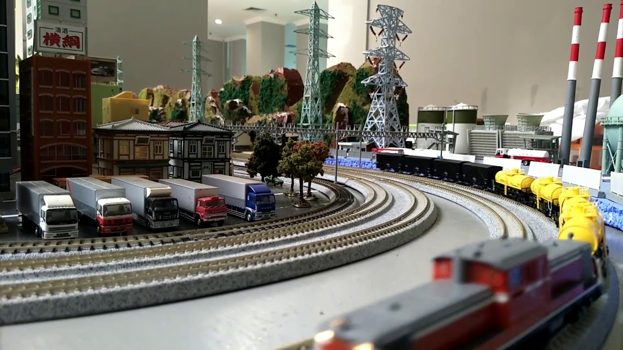 N scale model trains kato tomix with double track V11 & V14 - YouTube
