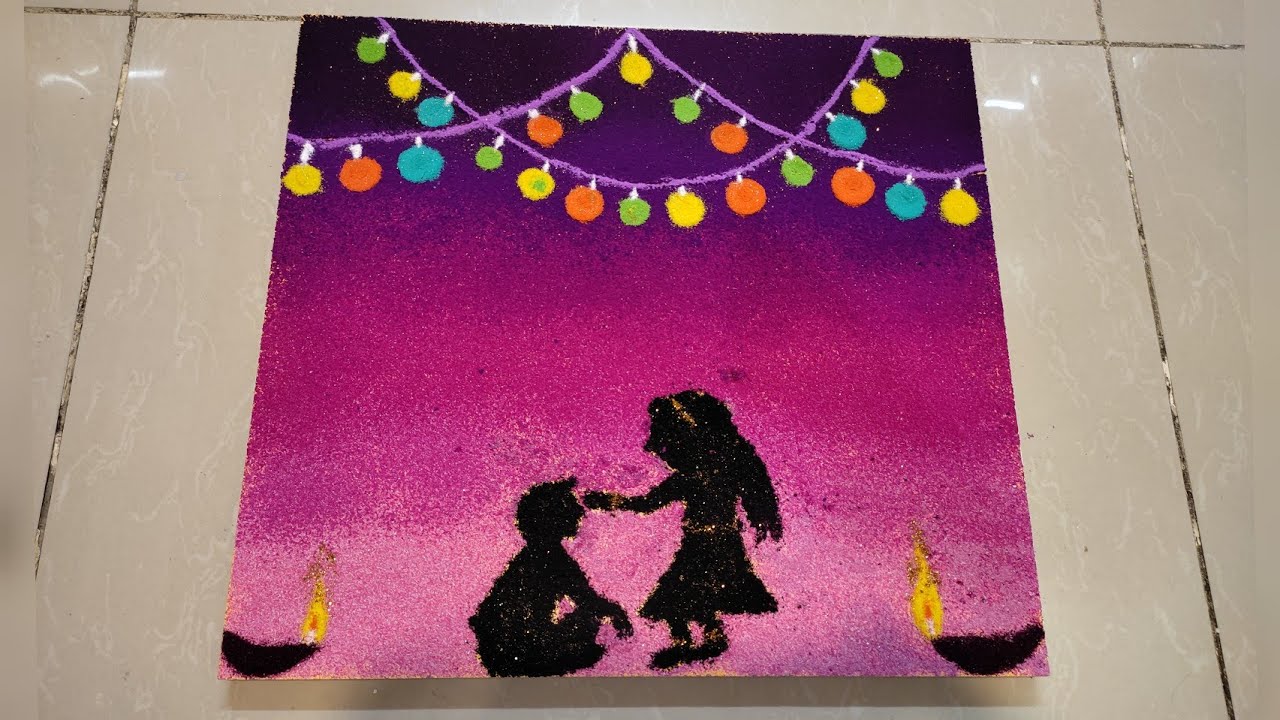 Rangoli for Bhaubeej | Poster Rangoli for Bhaubeej | Rangoli for ...