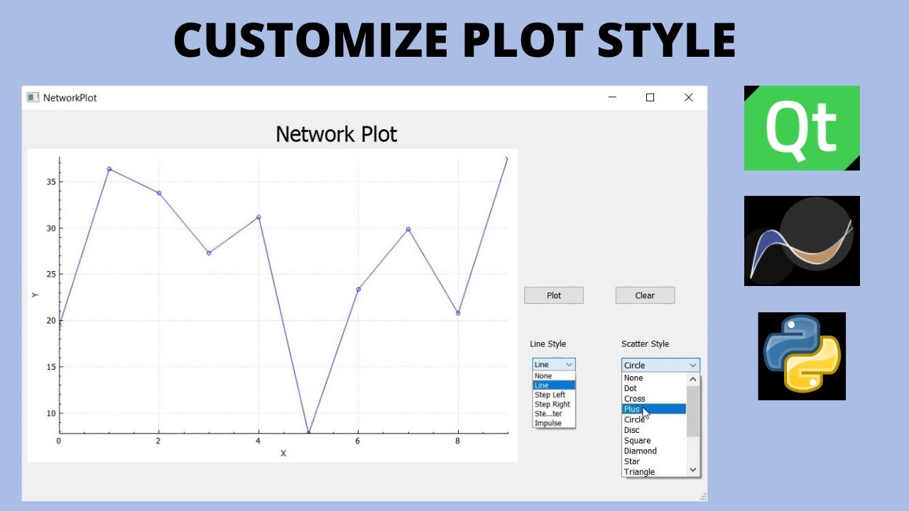 Qt Network Plot - Part 3 | Learn to use QComboBox to change Plotting ... Qt Network Plot - Part 3 | Learn to use QComboBox to change Plotting ...