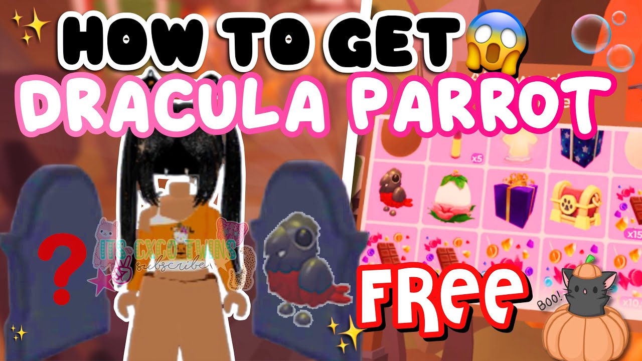 👻 How to GET FREE Dracula Parrot In Adopt Me 2024 Halloween Update! Its ...