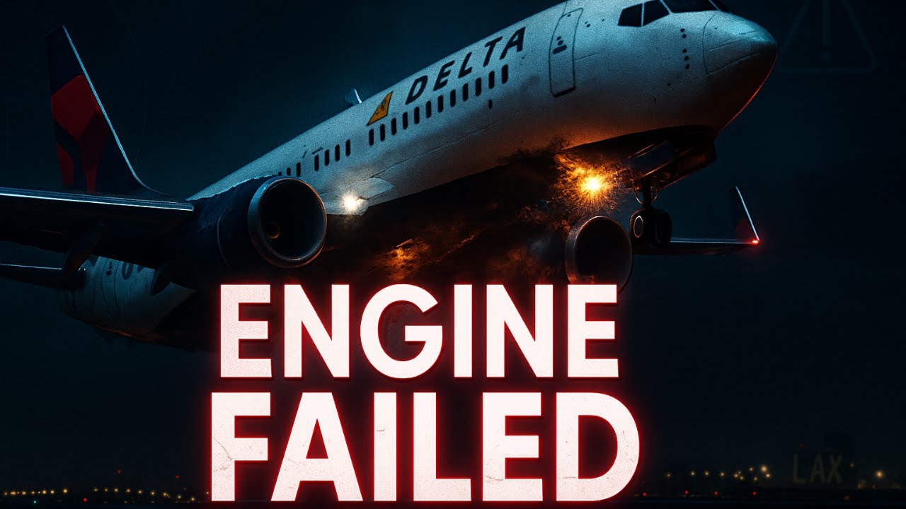 Delta 737 Engine Failure After Bird Strike — Emergency at LAX - YouTube