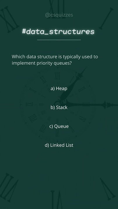 Which data structure is typically used to implement priority queues? - YouTube