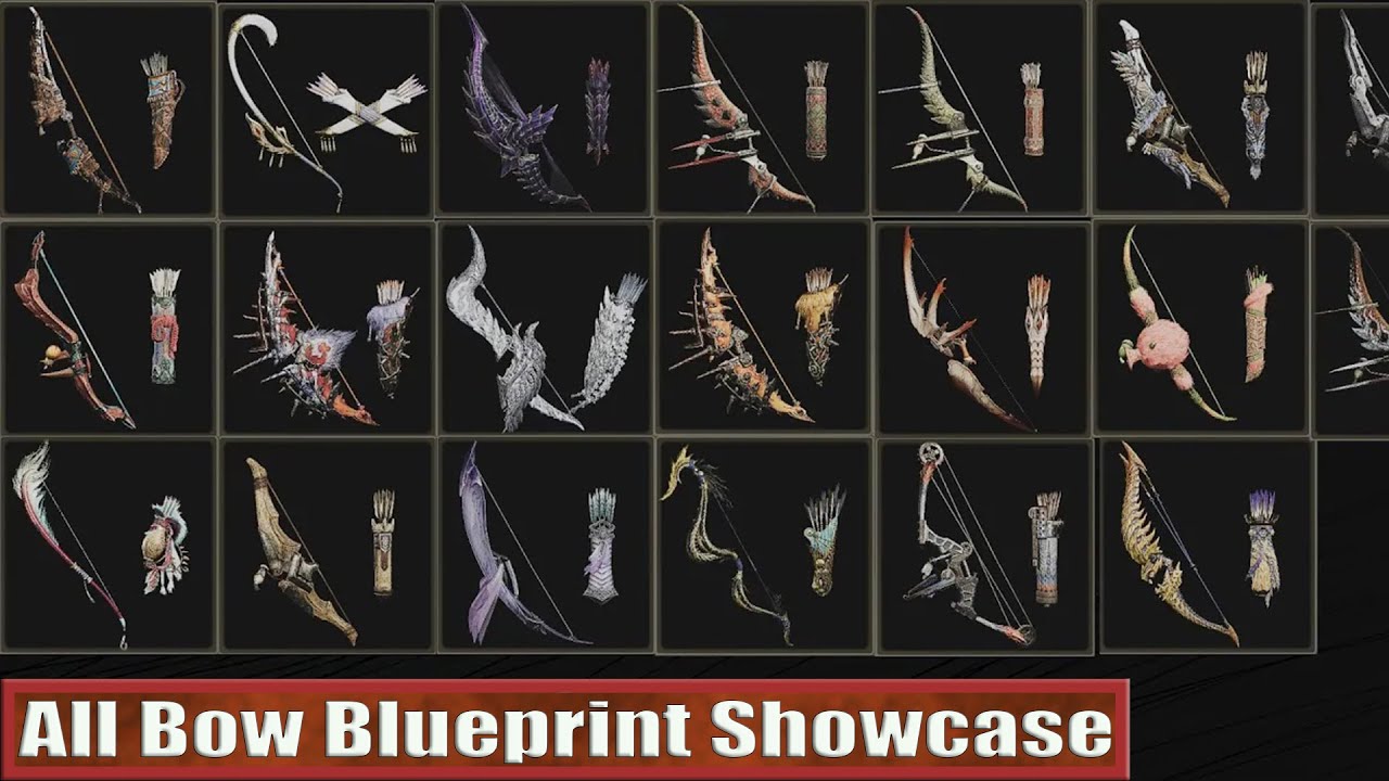 Monster Hunter Wilds All Bow Blueprint Showcase - YouTube