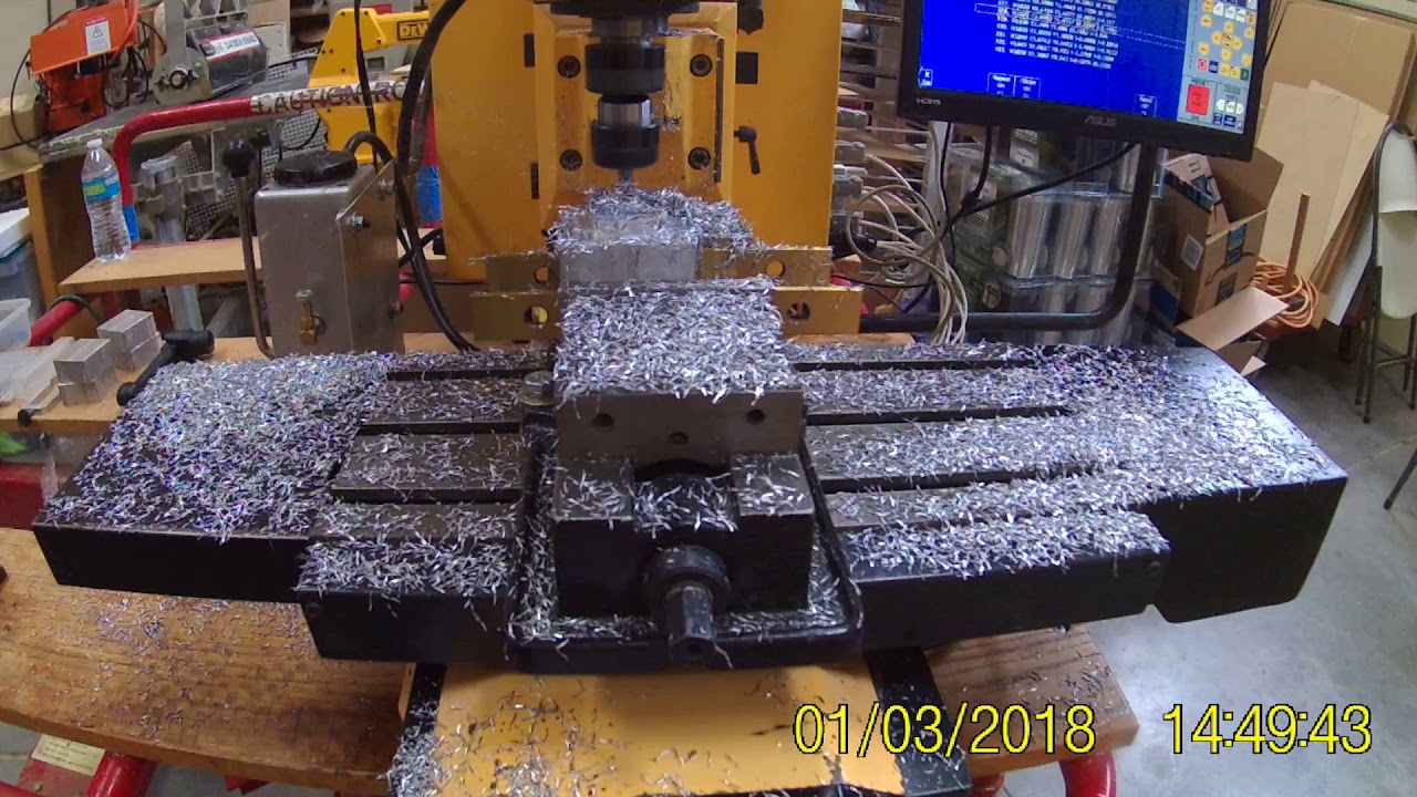 3rd Fusion 360 test using Centroid Acorn Control on Dyna 2400 CNC - YouTube