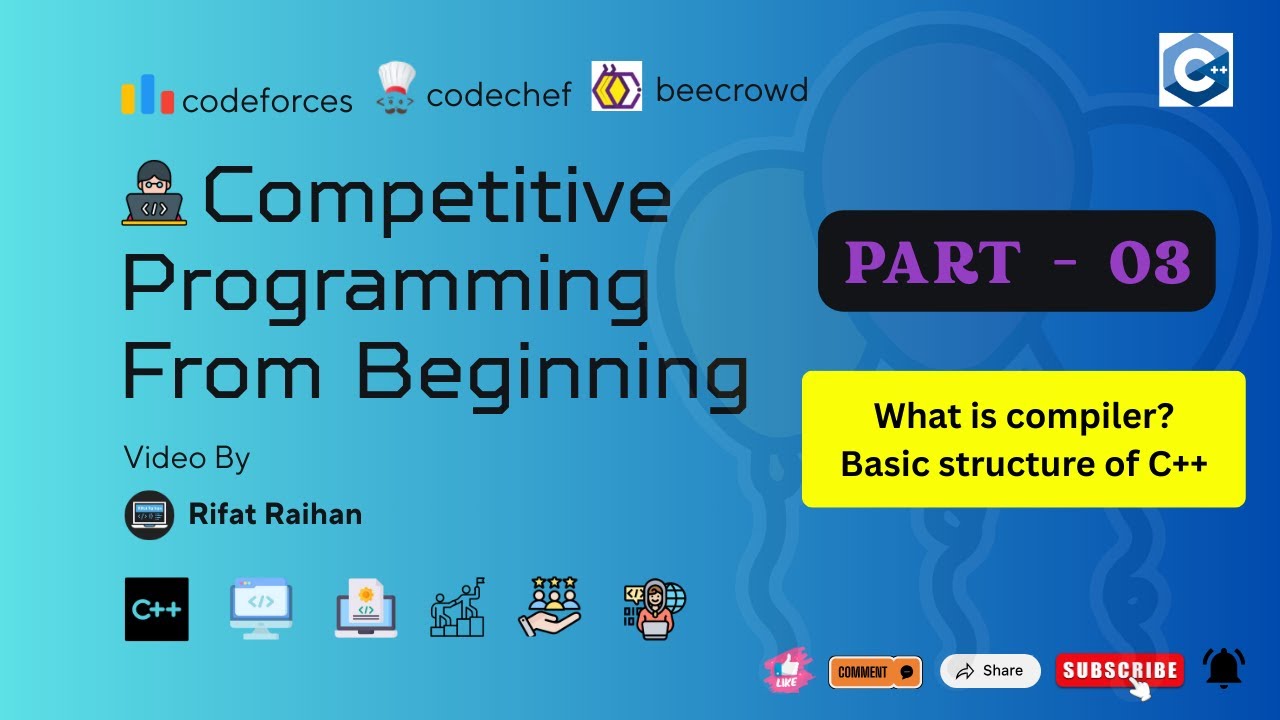 C++ বেসিক স্ট্রাকচার ও Compiler Explained | Competitive Programming ...
