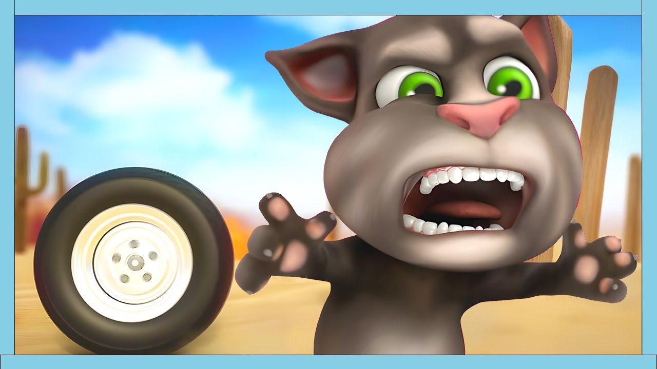 RUNAWAY WHEEL! 🛞 😡 | TALKING TOM SHORTS | WildBrain Kids - YouTube