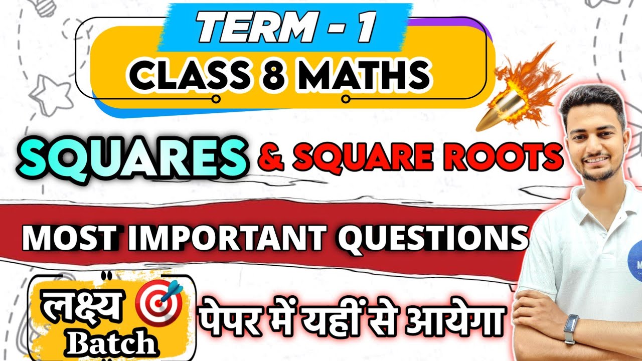 Squares and Square Roots Class 8 | Squares and Cubes | MD Sir - YouTube