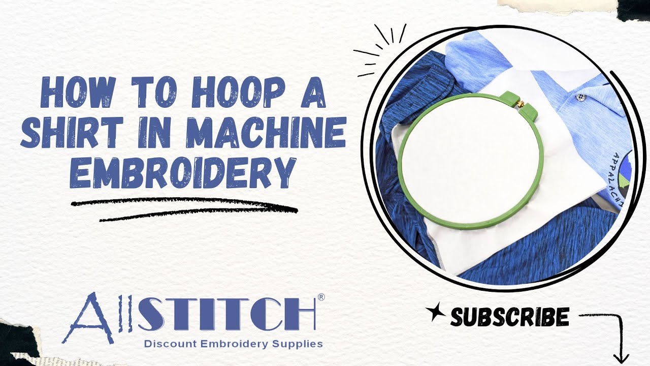 How To Hoop A Shirt In Machine Embroidery - YouTube