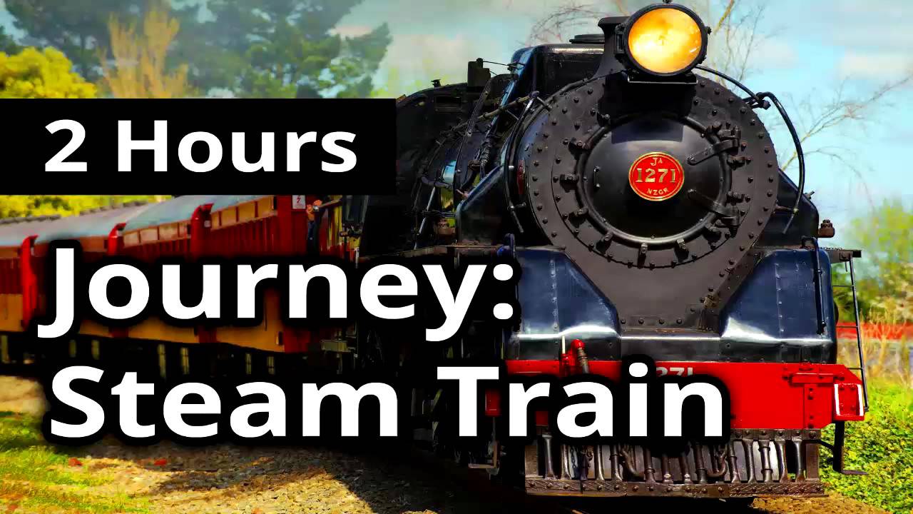 2 HOUR Ambience: STEAM LOCOMOTIVE - Steam Train Journey for Relaxation ...