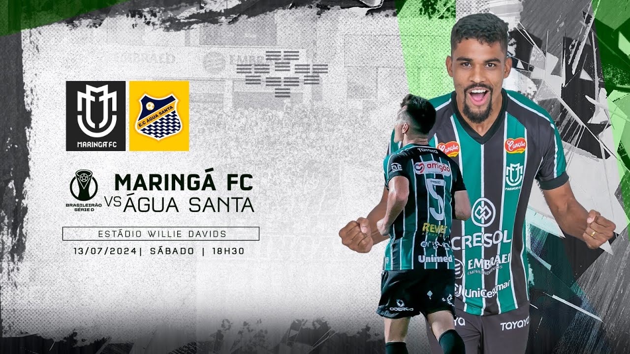 MARINGÁ FC X ÁGUA SANTA | Brasileirão Série D 2024 - 13ª Rodada - YouTube