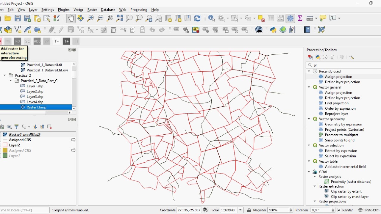 QGIS Georeferencing Freehand - YouTube