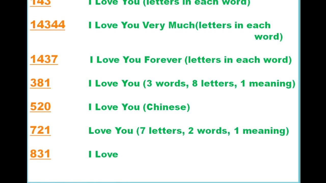 NEW NUMBERS OF LOVE - YouTube