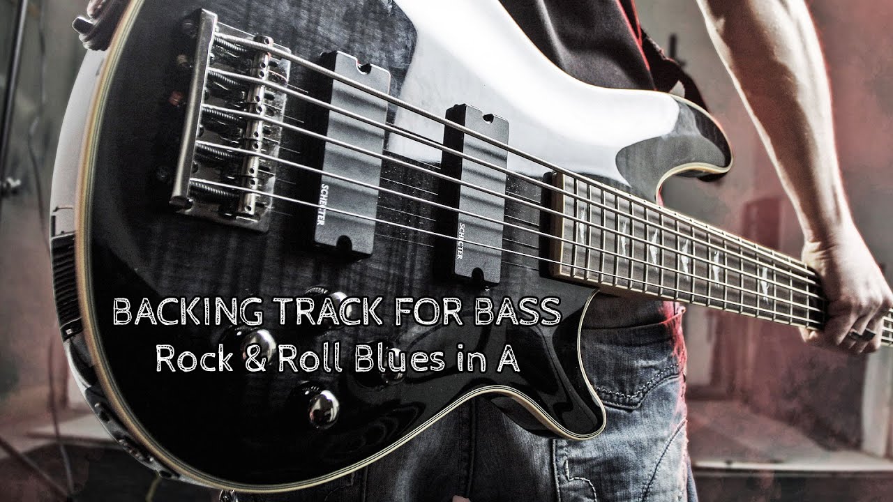 Bass Backing Track Rock & Roll Blues in A - YouTube