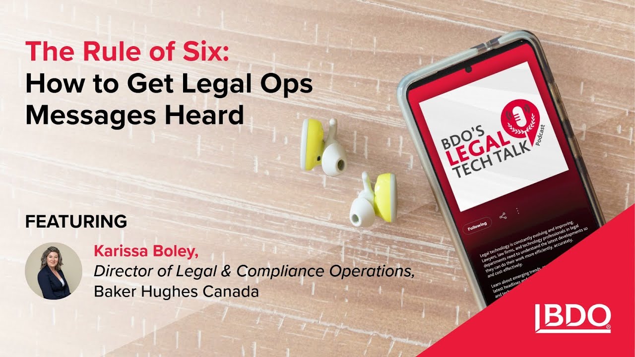 The Rule of Six: How to Get Legal Ops Messages Heard - YouTube