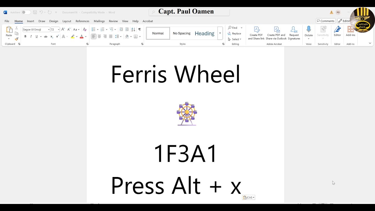 How to Draw a Ferris Wheel in MS Word - YouTube