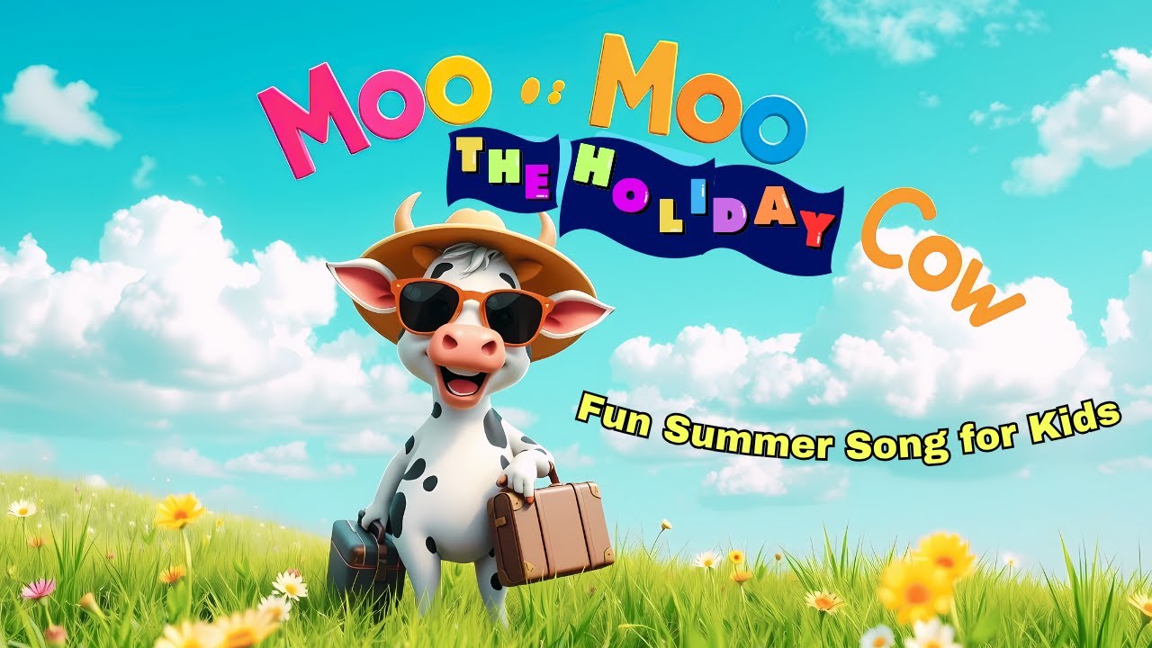 Moo Moo the Holiday Cow 🐄 | Fun Summer Song for Kids with Animal Sounds ...