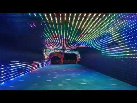 Flexible led mesh screen for italy tunnel - YouTube
