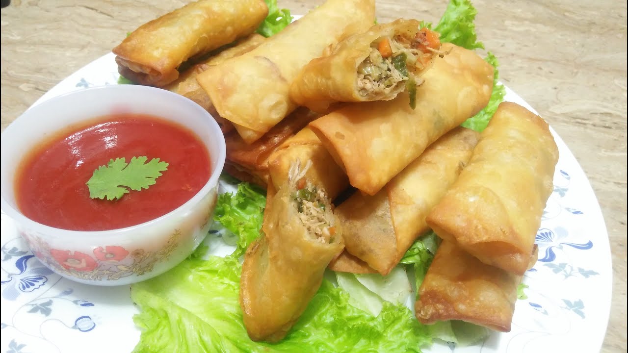 Chicken Spring Roll Recipe By Kitchen Cafe ( Ramdan Special Recipe ...