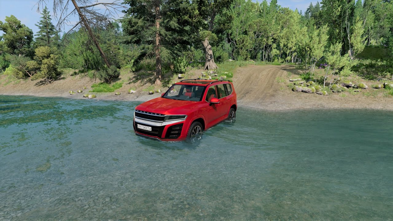 Realistic Car River Crossing - BeamNG.Drive - YouTube