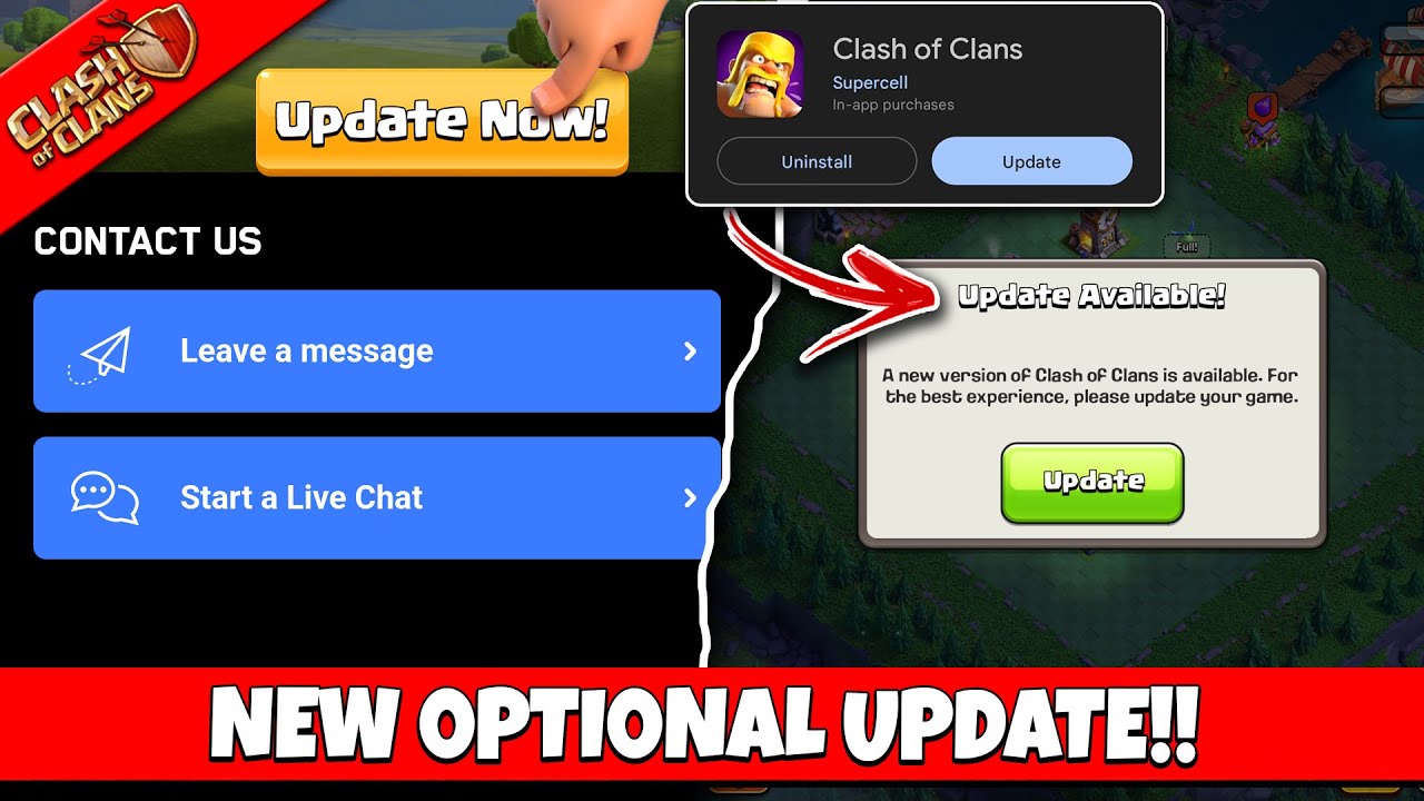 New Optional Update Help & Support New Features - Start a Live Chat ...