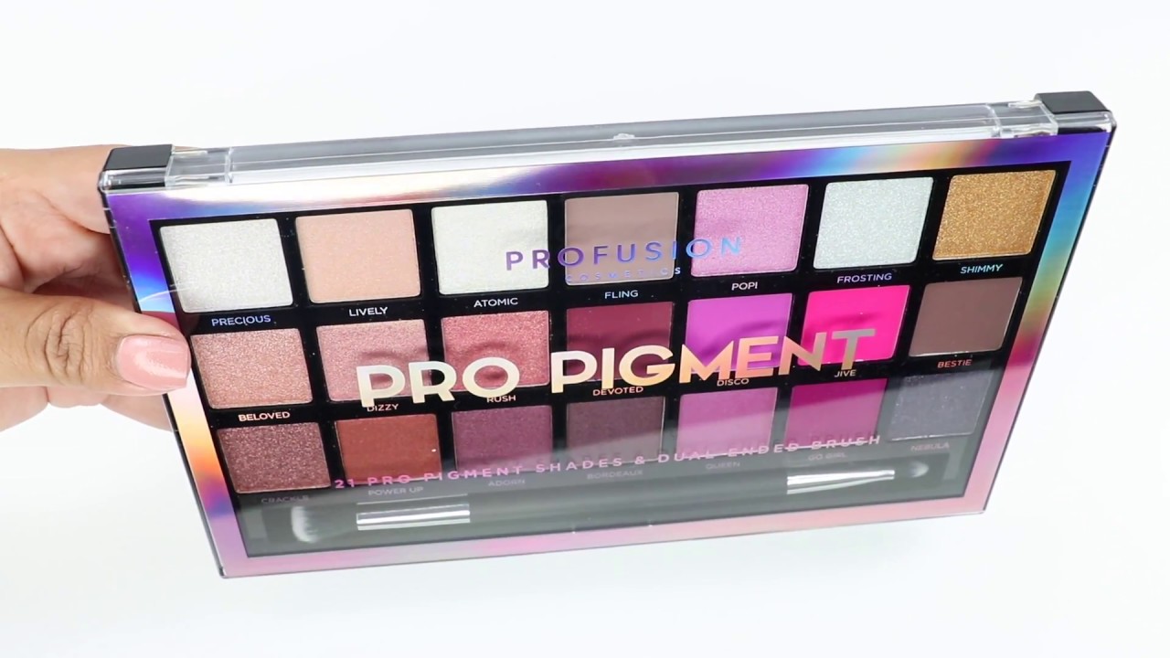 Profusion Pro Pigmented Eyeshadow Palette | SWATCHES - YouTube