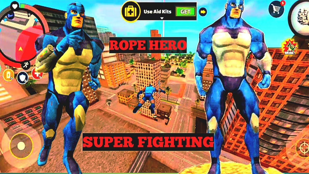 Rope Hero Vice Towm || The fighting Police Rope hero || Best Mobile ...