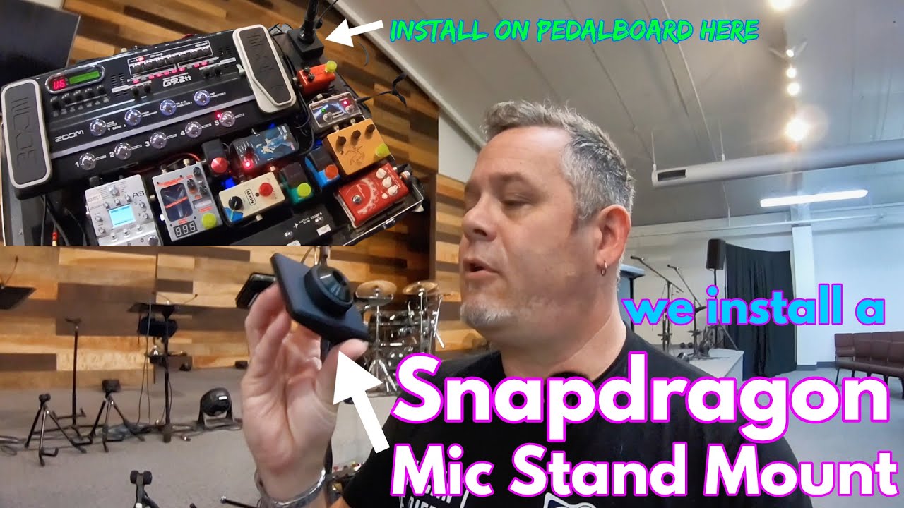 I installed a Snapdragon Mic Stand Bracket on my Guitar Pedalboard ...