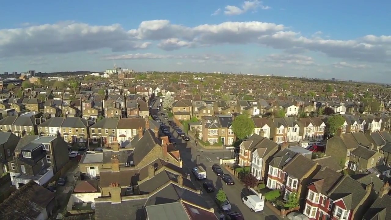 Grosvenor Road Hanwell by helicopter drone - YouTube