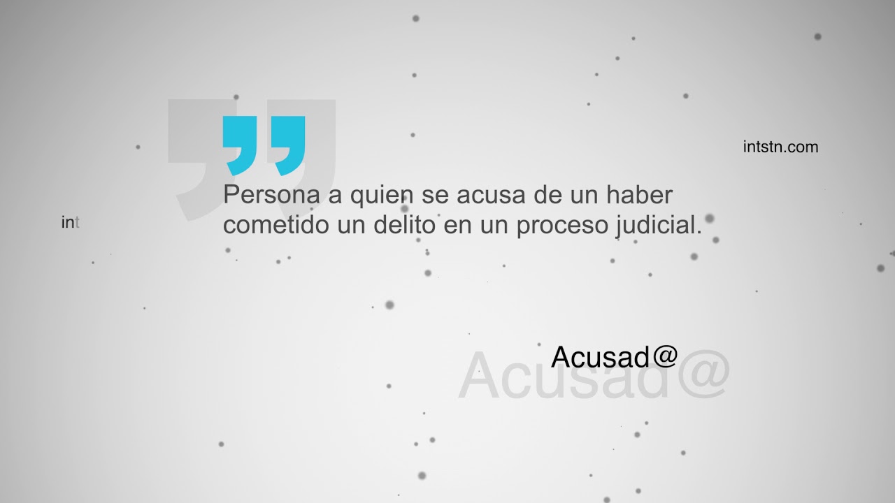 Acusado significado - YouTube