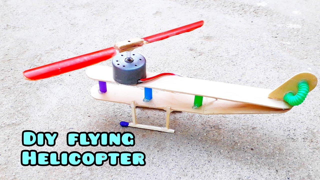 how to make diy flying helicopter at home #diy-helicopter - YouTube