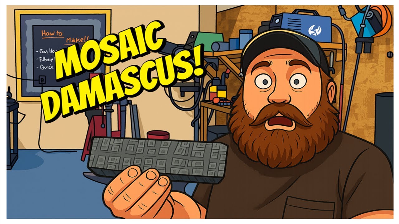 Mosaic Damascus – Junkyard Cable to Bladesmith’s Dream - YouTube