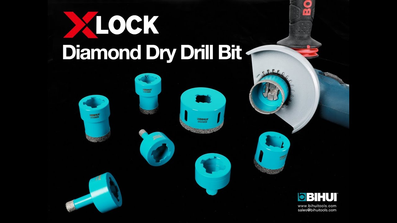 BIHUI X-LOCK Diamond Dry Drill bit - YouTube