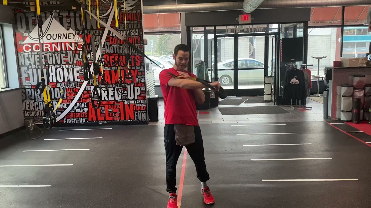 TRX: Single Arm Cross Body Push Up - YouTube